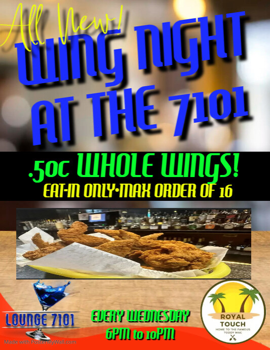 Hot Wings New Menu Special Restaurant Flyer | PosterMyWall