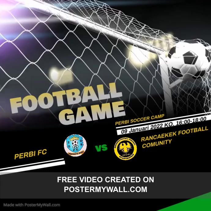 Copy of Salinan FOOTBALL GAME VIDEO AD TEMPLATE | PosterMyWall