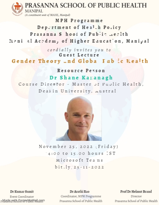 MPH Guest Lecture-25-11-2022 | PosterMyWall