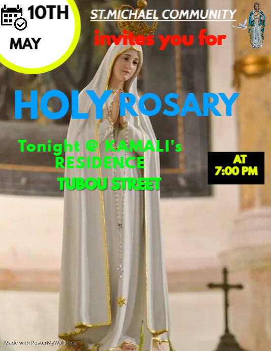 HOLY ROSARY FLYER TEMPLATE | PosterMyWall