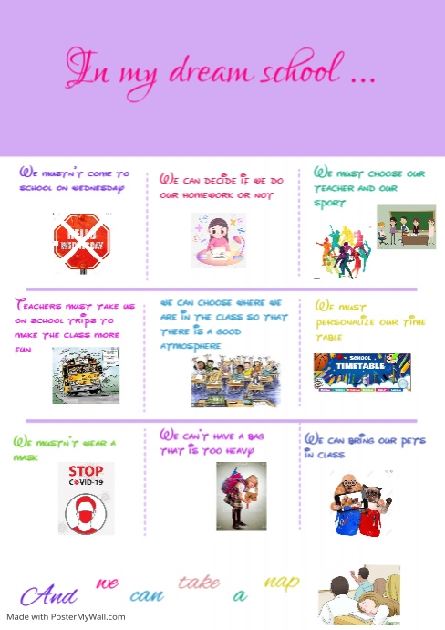 My dream school Mélina B | PosterMyWall