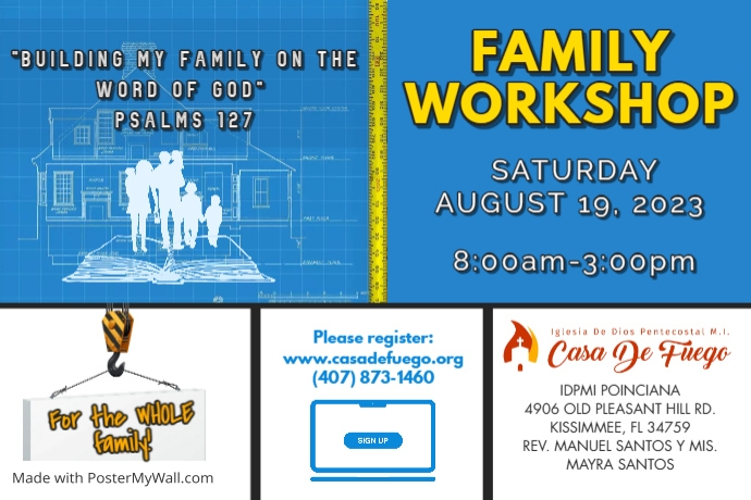 Family Workshop 2023 | PosterMyWall