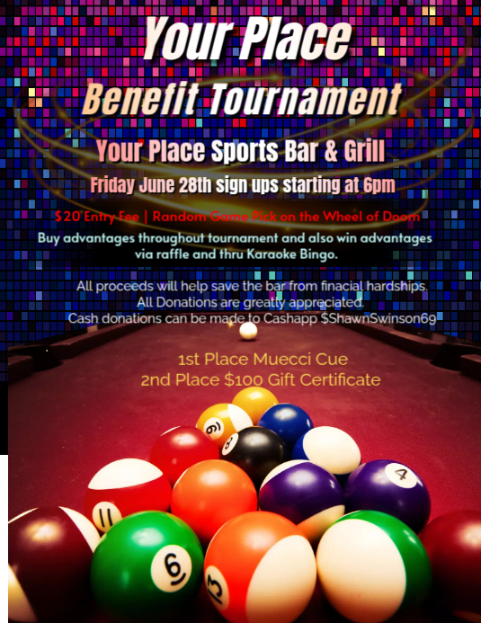Copy of Billiards Game Night Invitation Flyer | PosterMyWall
