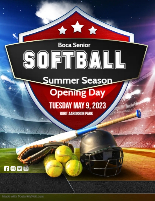 Red Softball Tournament Flyer Template | PosterMyWall