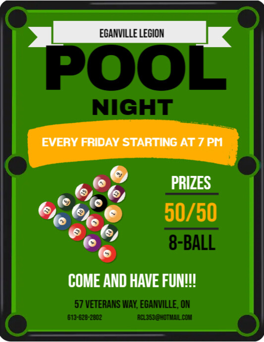 Pool Tournament Flyer | PosterMyWall