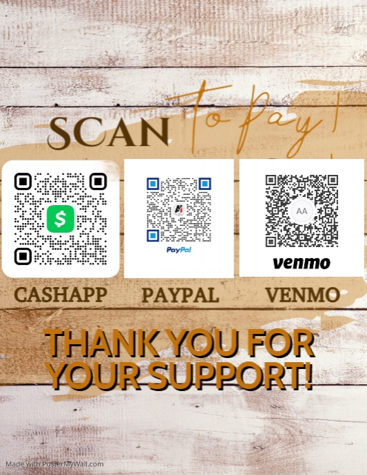 Copy of Copy of qr code scan to pay template | PosterMyWall