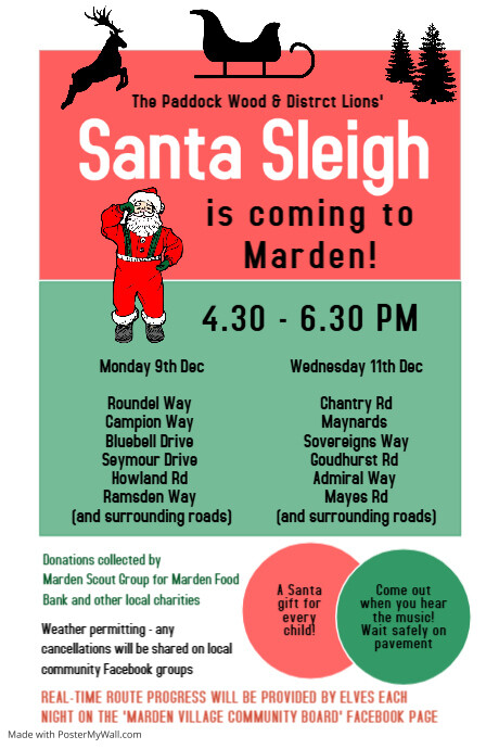 Marden Santa Sleigh 2023 | PosterMyWall