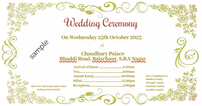 Copy of subeg wed card | PosterMyWall