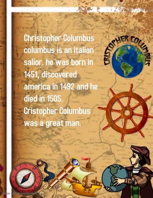 Copy of Cristobal colon | PosterMyWall