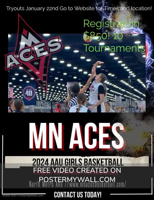 Mn Aces Basketball Flyer (1) | PosterMyWall
