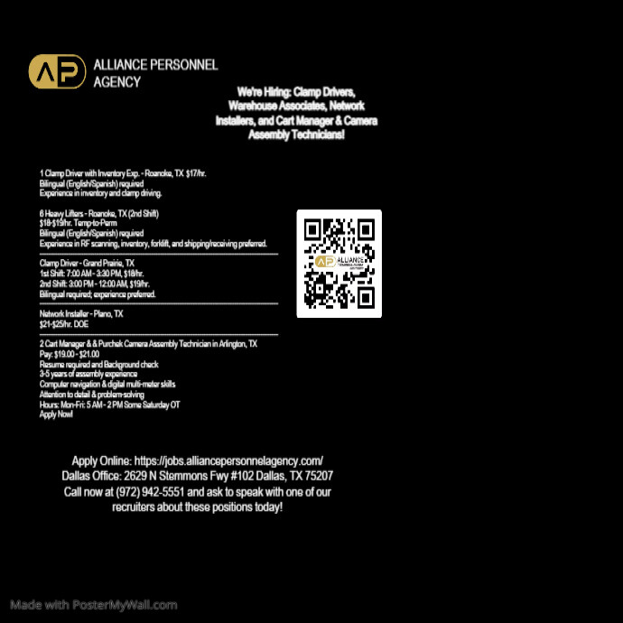 Hiring (1) | PosterMyWall