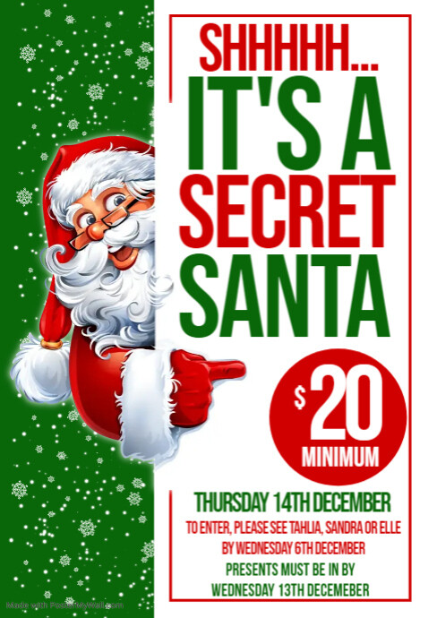 Secret Santa Poster | PosterMyWall
