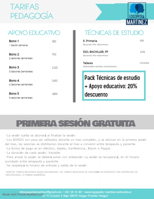 Copia de Photographer Price List Template in White | PosterMyWall