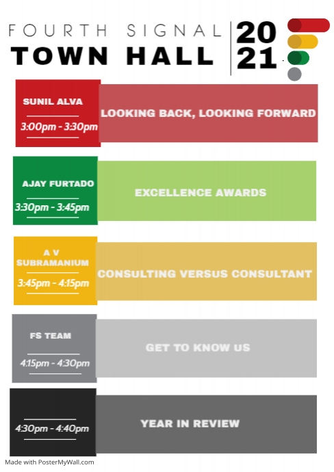 Town Hall 2021 Agenda | PosterMyWall