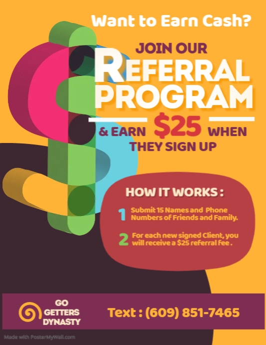 Referral Program Flyer | PosterMyWall
