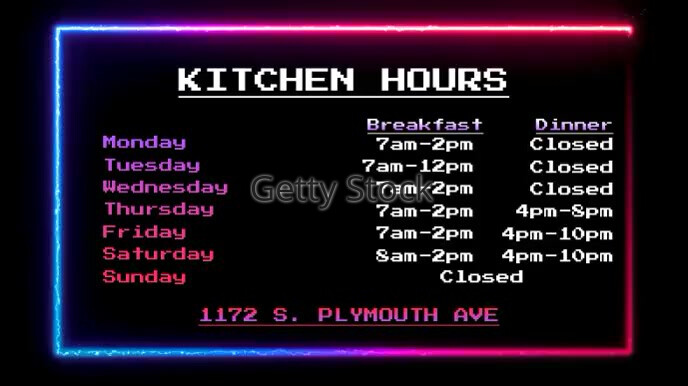 Store Hours of Work Neon Frame Video | PosterMyWall