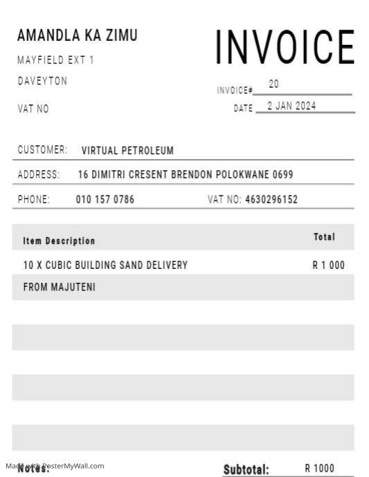 Copy of Modern Business Invoice Order Form Flyer (1) | PosterMyWall