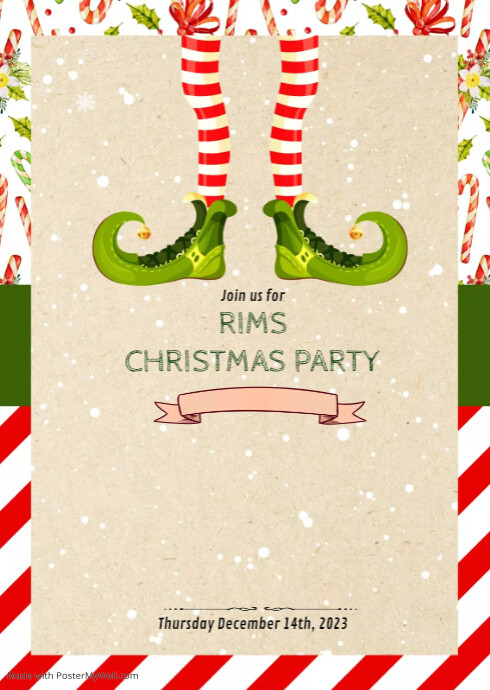Christmas elf party Invitation | PosterMyWall