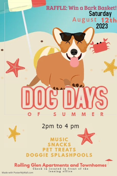 Dog Days Of Summer Flyer Template | PosterMyWall