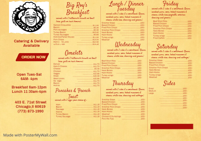 Chinese Food Menu Card Template | PosterMyWall