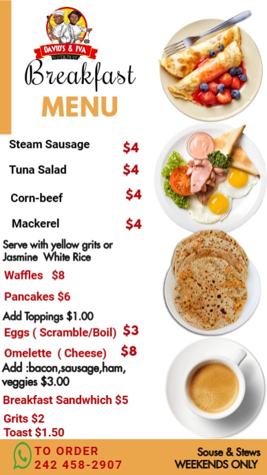 Restaurant Menu | PosterMyWall