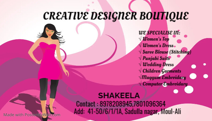 fashion tailoring business card template | PosterMyWall