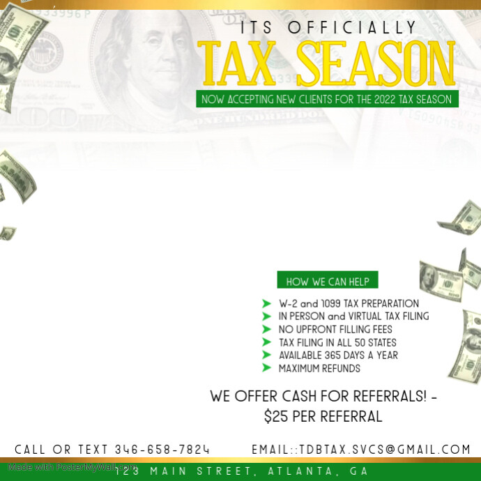 Tax Service Flyer design | PosterMyWall