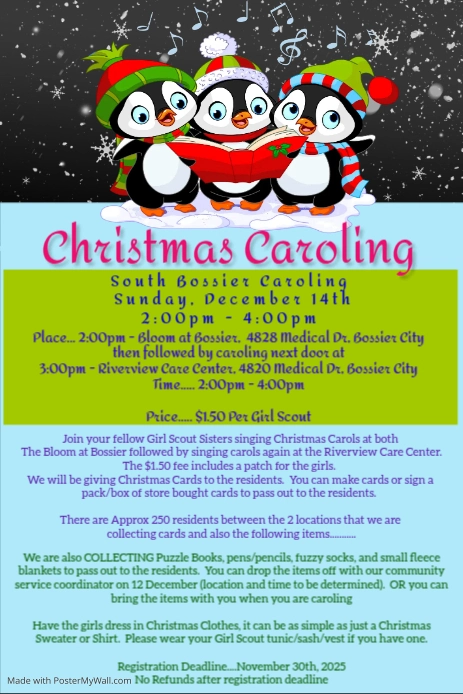 Copy of SU Christmas Caroling 2025 | PosterMyWall