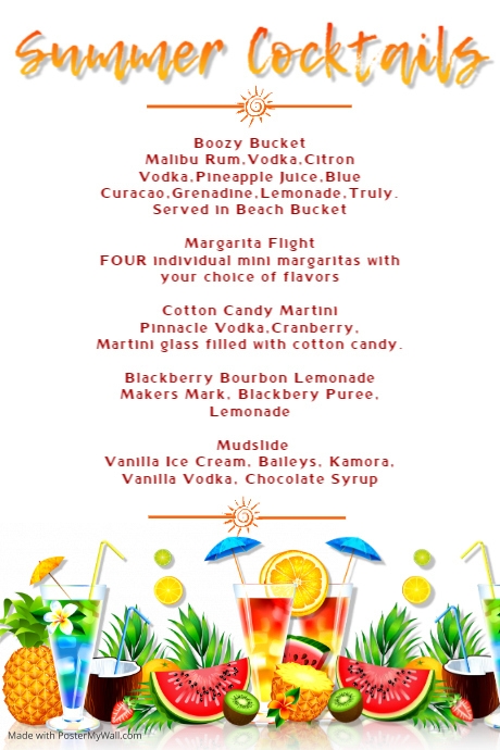 Copy of Summer Lunch Menu Template | PosterMyWall