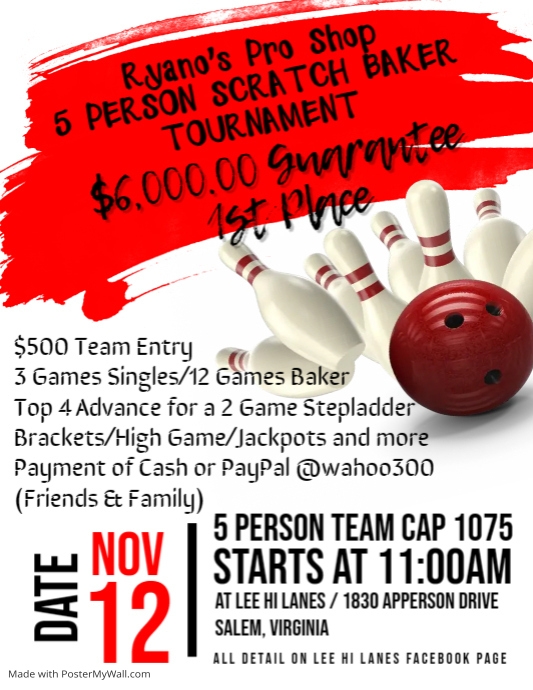 Bowling Tournament Flyer | PosterMyWall