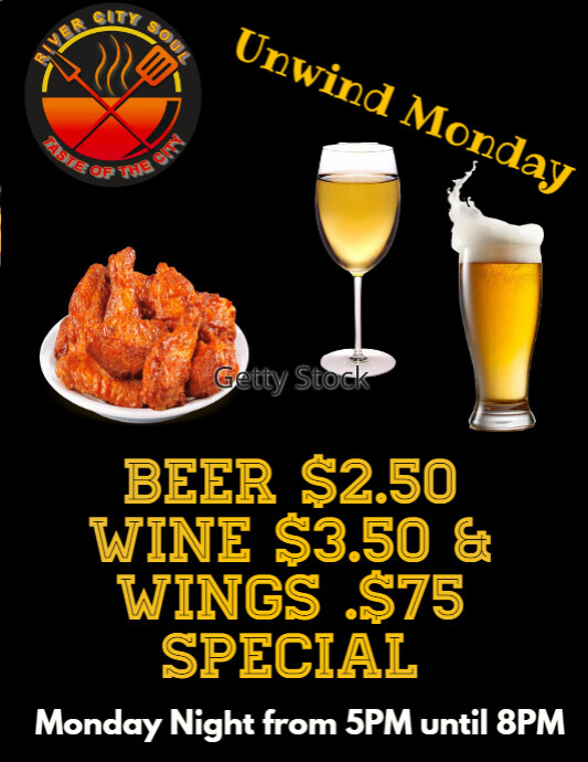 Template beer & wings special | PosterMyWall