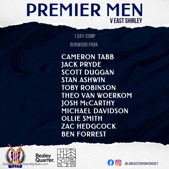 Sports Team Cricket Lineup (2) | PosterMyWall