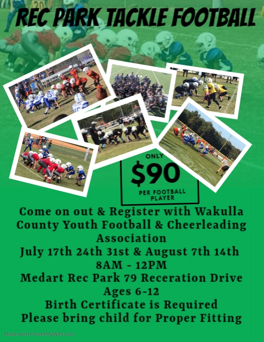 Copy of Rec Park Tackle Football | PosterMyWall