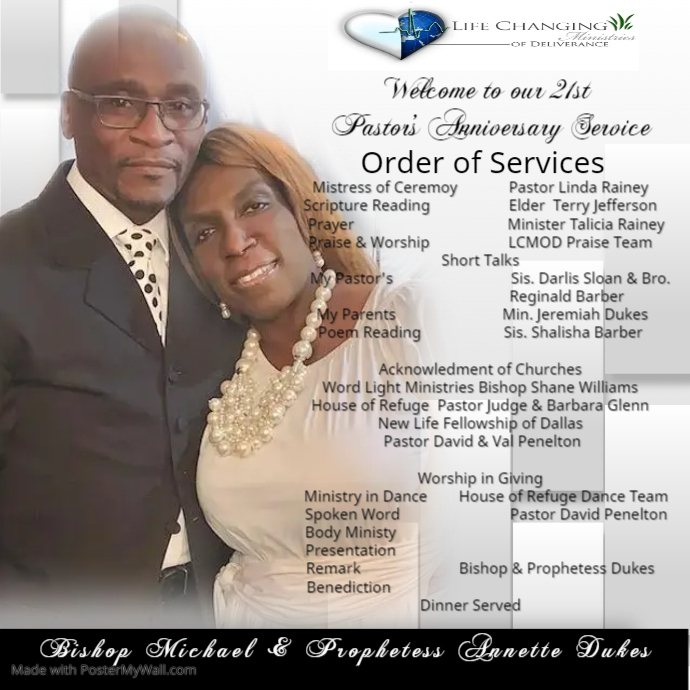 Copy of Order of services | PosterMyWall