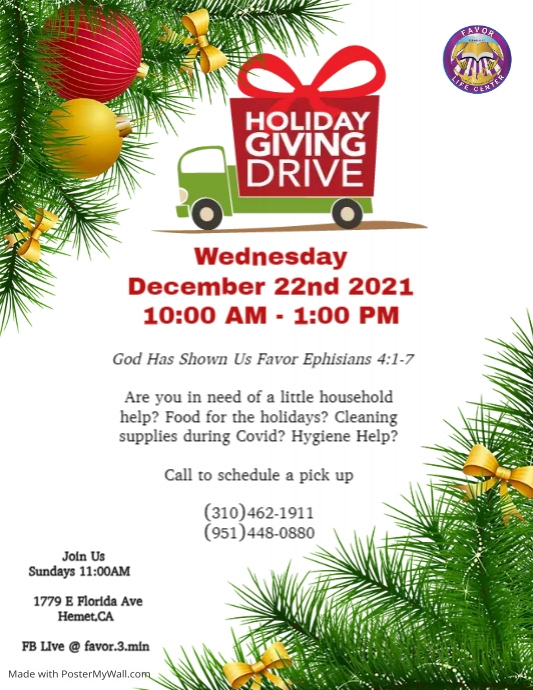 Copy of Holiday Giving Drive | PosterMyWall