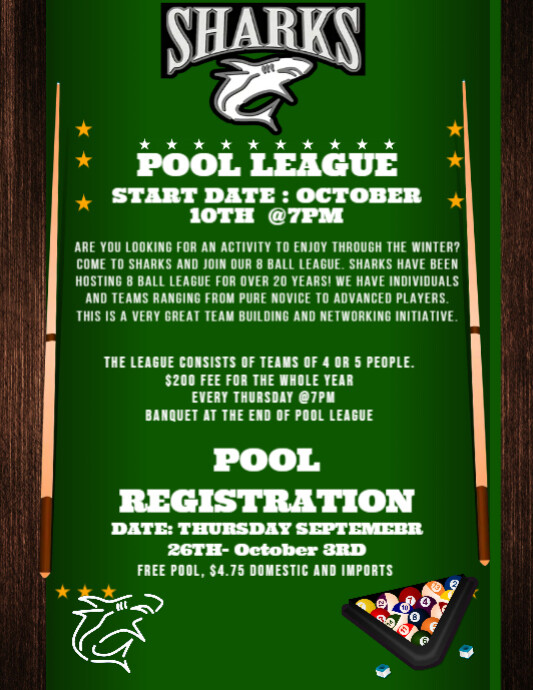 BILLIARDS FLYER | PosterMyWall