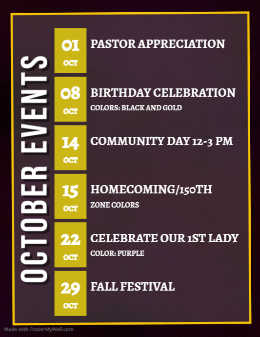 Copy of October 2023 Events | PosterMyWall