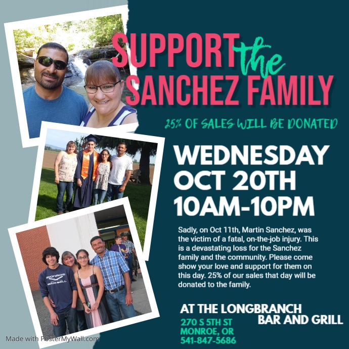 Copy of Support the Sanchez Family | PosterMyWall