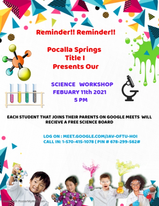 Copy of Title I Science Workshop flyer '21 | PosterMyWall