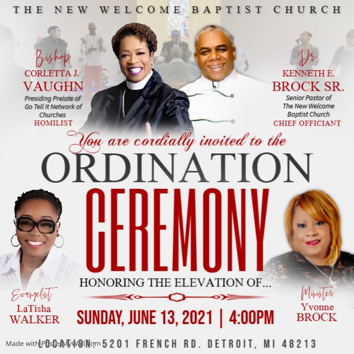 Ordination Ceremony flyer | PosterMyWall
