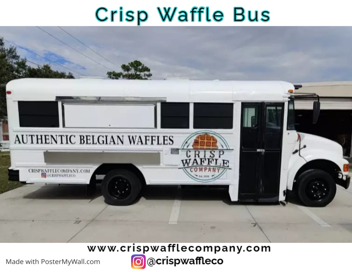 Crisp Waffle Bus | PosterMyWall