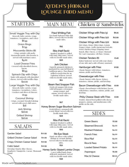 Menu Flyer | PosterMyWall