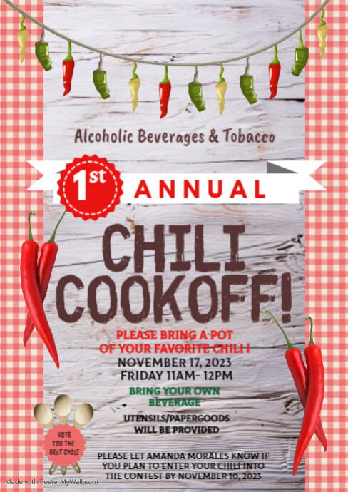 Chili Cook-off Flyer Template | PosterMyWall