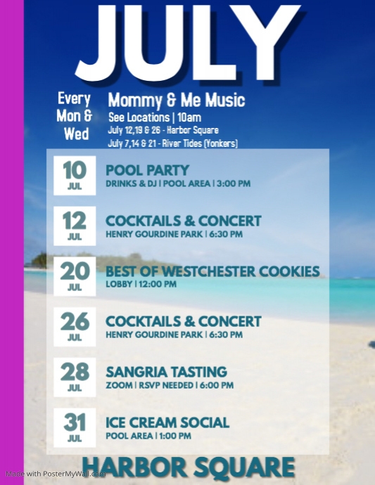 Copy of Copy of June Events Schedule Calendar Template | PosterMyWall