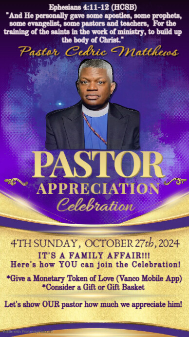 Pastor Appreciation MASK | PosterMyWall