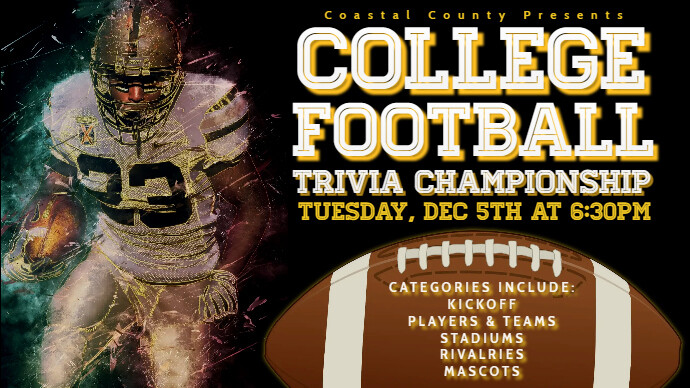 COLLEGE FOOTBALL TRIVIA | PosterMyWall
