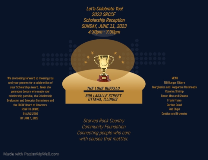SRCCF SCHOLARSHIP RECEPTION INVITE | PosterMyWall