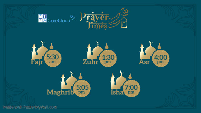 Copy of Prayer Times | PosterMyWall
