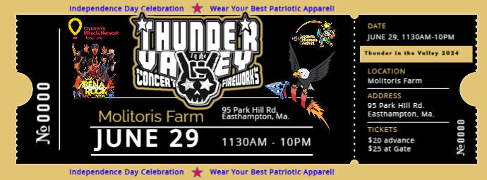 Front of Thunder Ticket | PosterMyWall