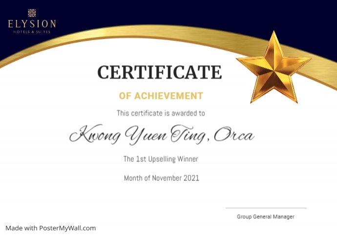 Copy of Certificate of excellence | PosterMyWall